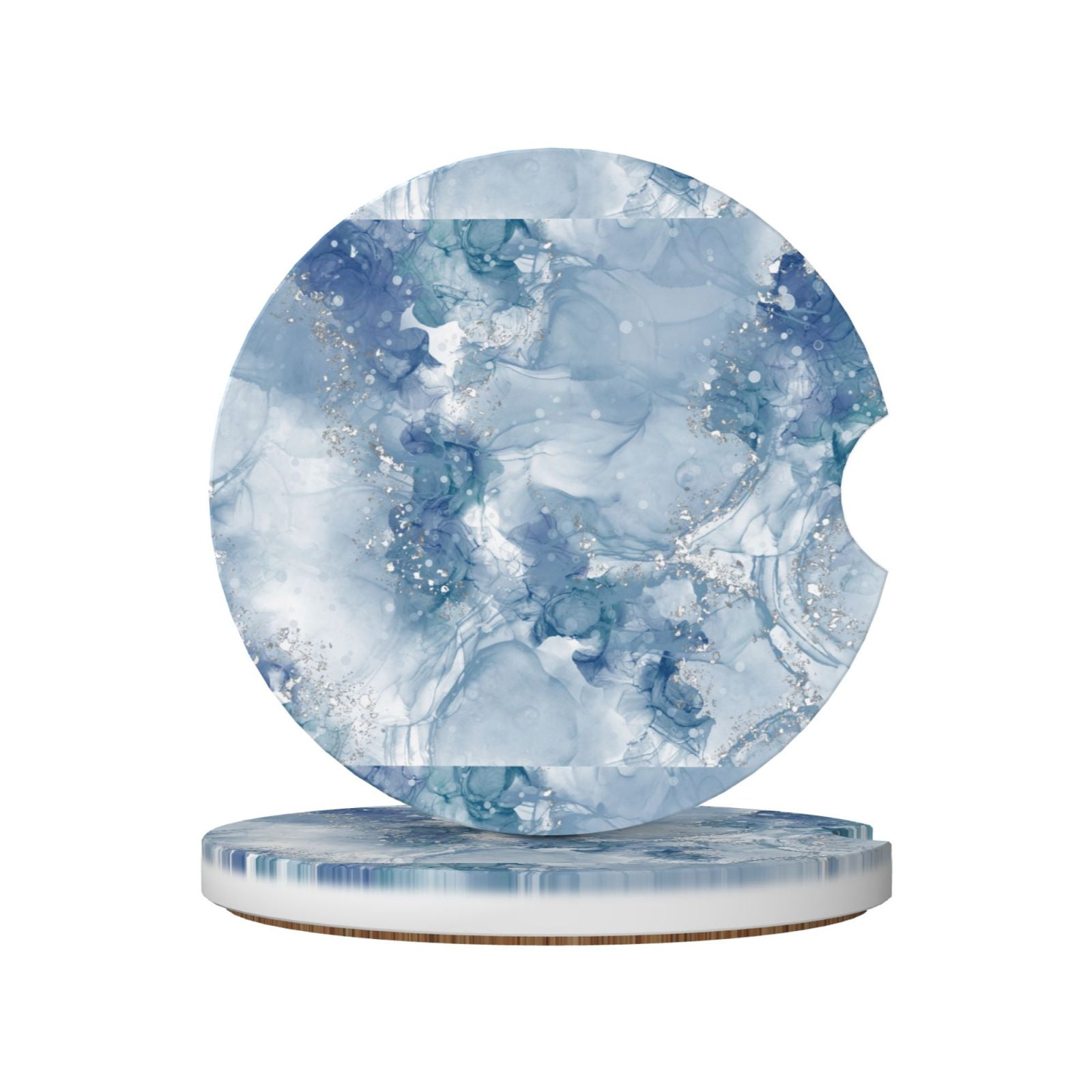 2 Pack Loaded Ceramic Car Coasters 2.56in Absorptive And Durable For ...