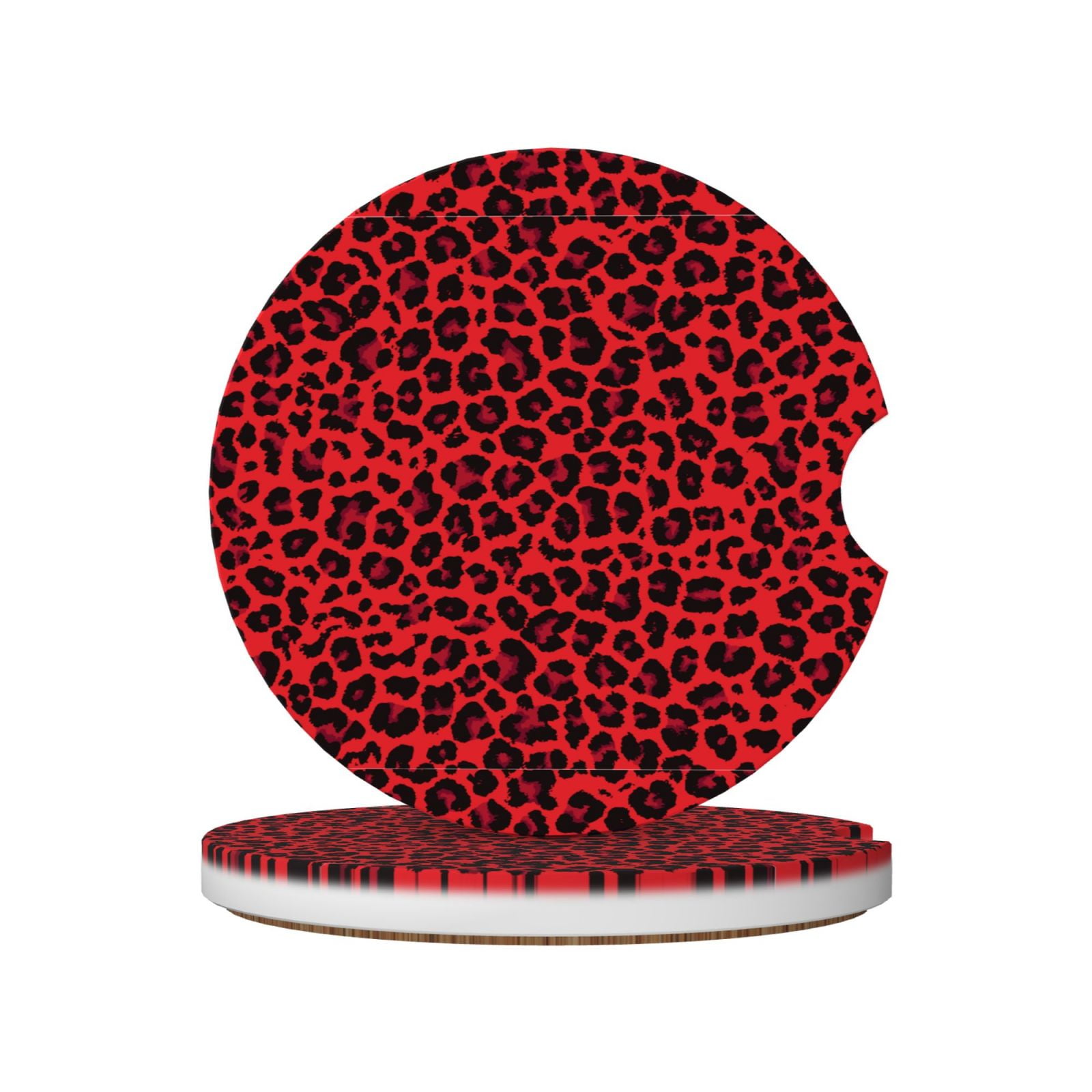 2 Pack Loaded Ceramic Car Coasters 2.56in Absorptive And Durable For ...