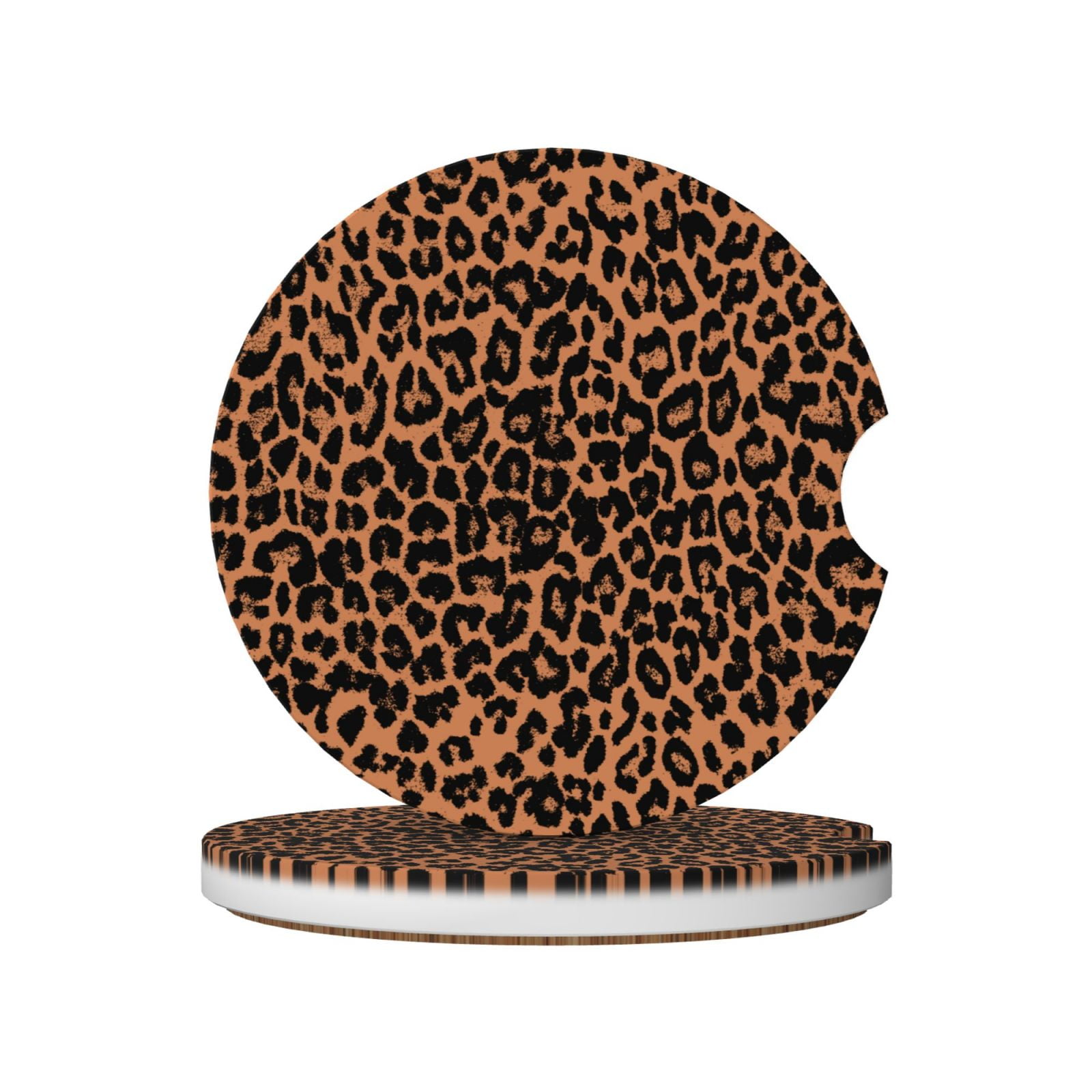 2 Pack Loaded Ceramic Car Coasters 2.56in Absorptive And Durable For ...