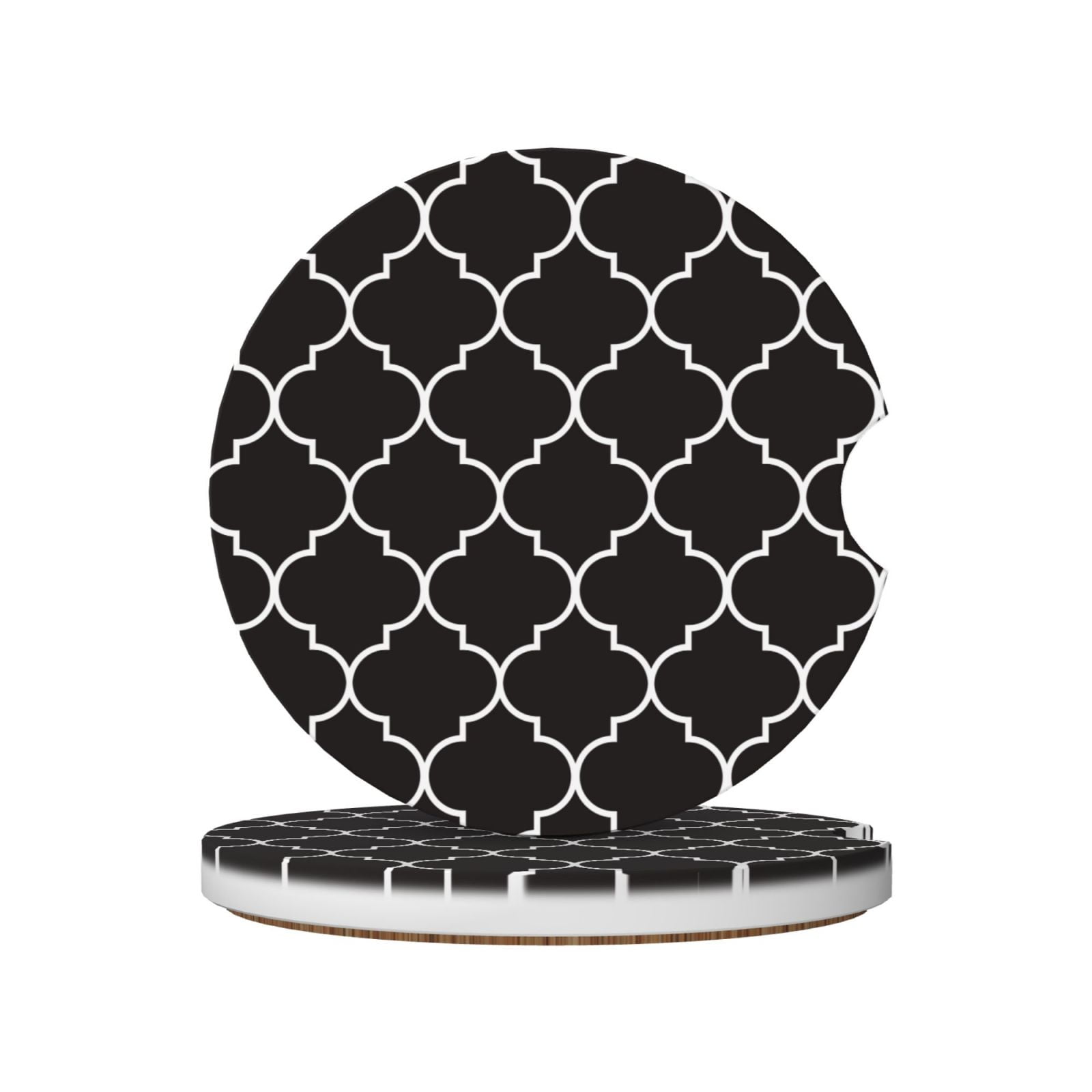 2 Pack Loaded Ceramic Car Coasters 2.56in Absorptive And Durable For ...