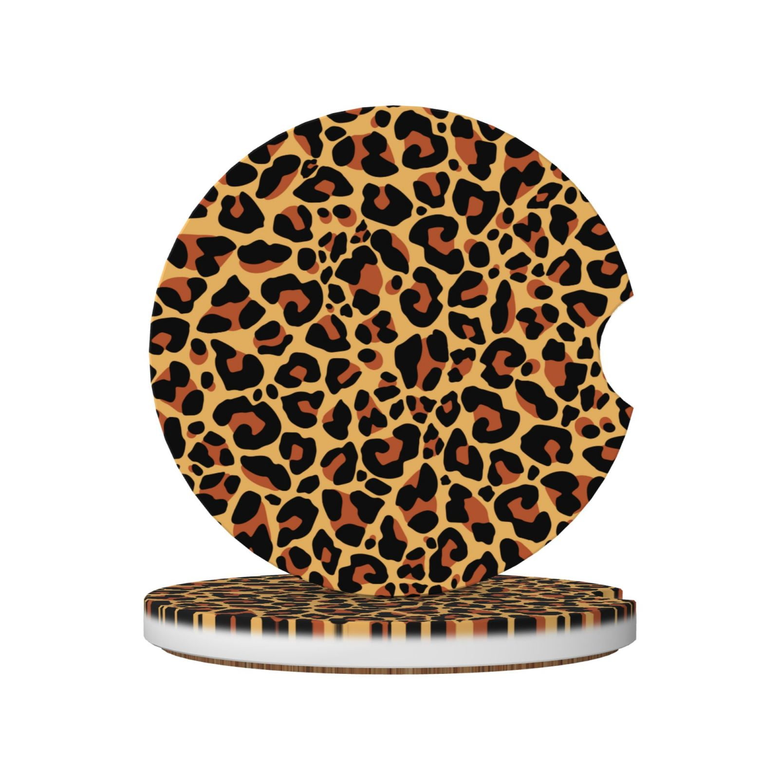2 Pack Loaded Ceramic Car Coasters 2.56in Absorptive And Durable For ...