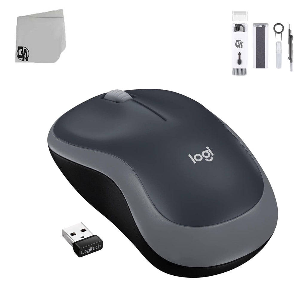 2 Pack - Logitech M185 Wireless Optical Mouse Swift Gray with BOLT ...