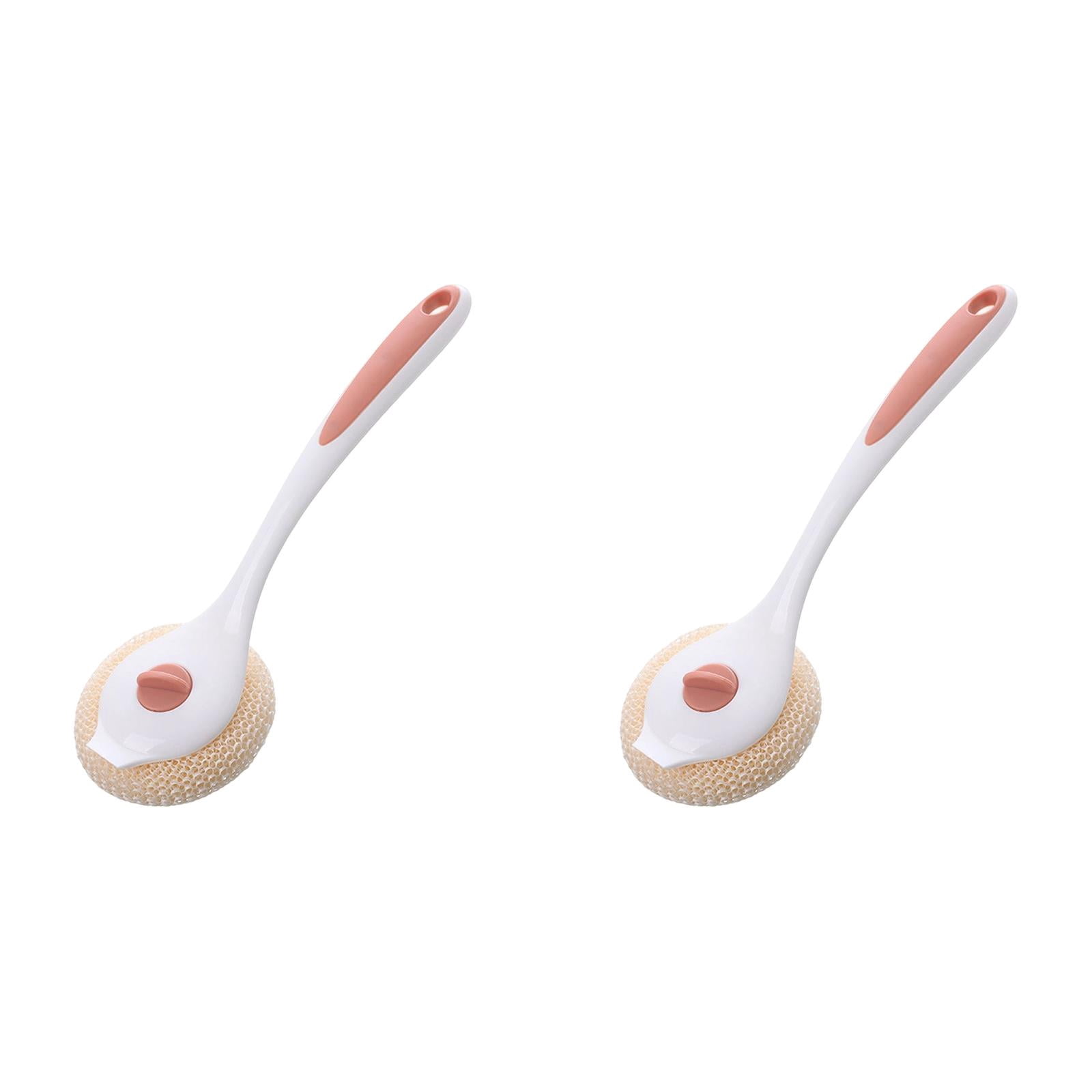 2-Pack Long-Handle Pink Ball-Attached Pot Brushes - Walmart.com