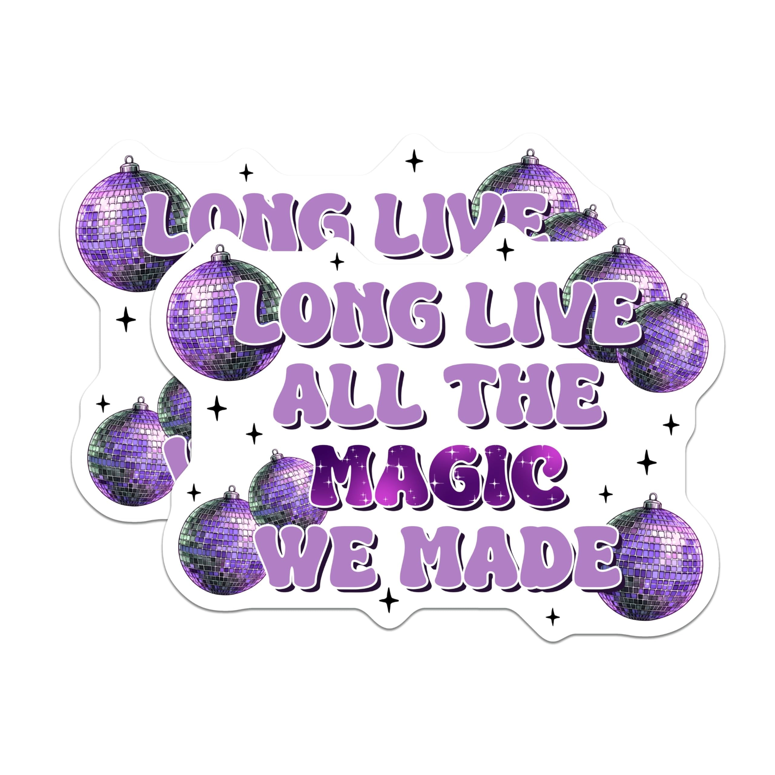 (2 Pack) Long Live All The Magic We Made Magnets - Sparkly Disco Ball ...