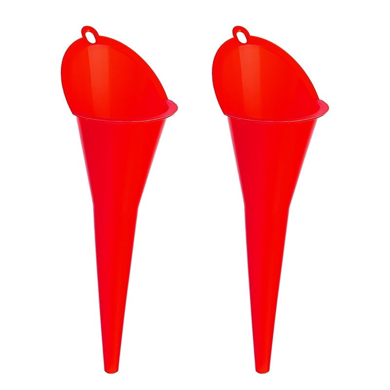 2-Pack Long Neck Multi-Purpose Spill Saver Plastic Funnel for Filling ...