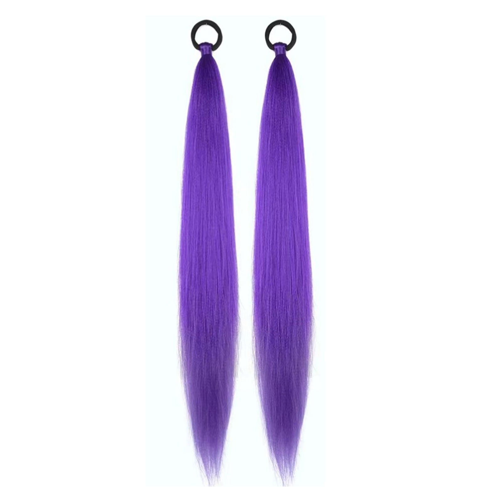 2 Pack Long Purple Braiding Hair Pre Stretched Synthetic Braiding hair ...