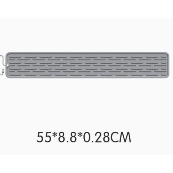 2-Pack Long Strip Anti-Slip Silicone Draining Mat for Kitchen ...