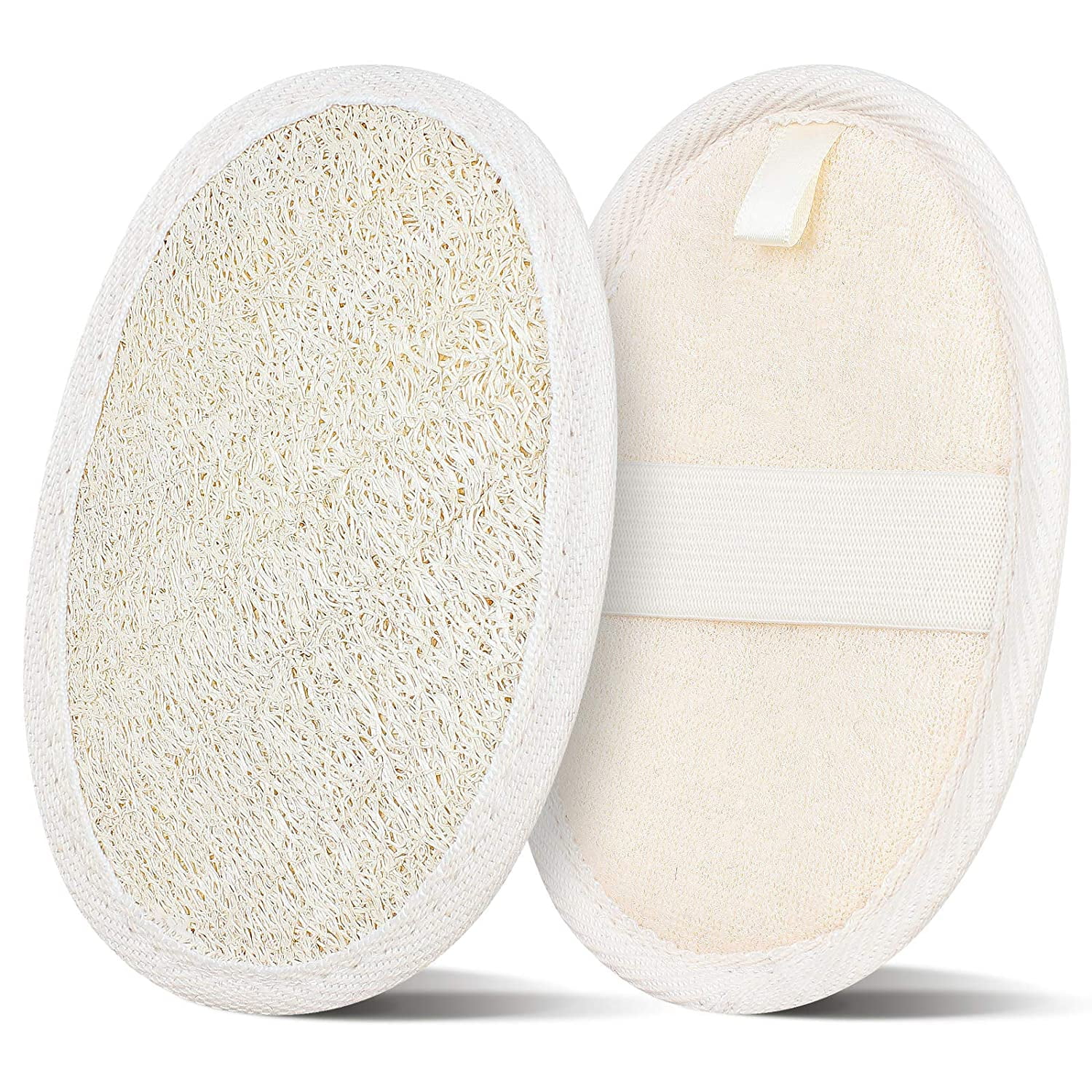 2 Pack Loofah Back Scrubber Natural Sponge Skin Exfoliating Pad Shower ...