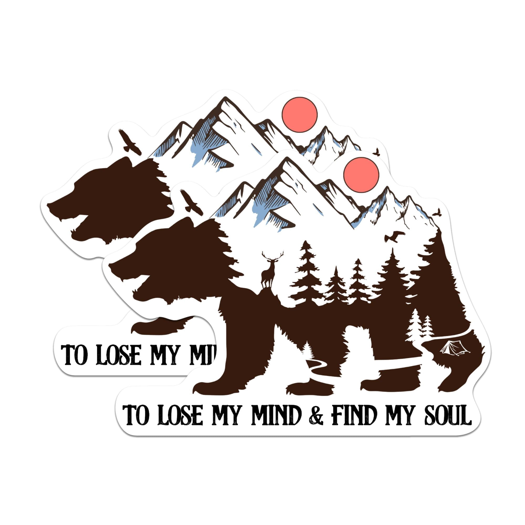 (2 Pack) to Lose My Mind & Find My Soul Stickers - Nature Hiking ...