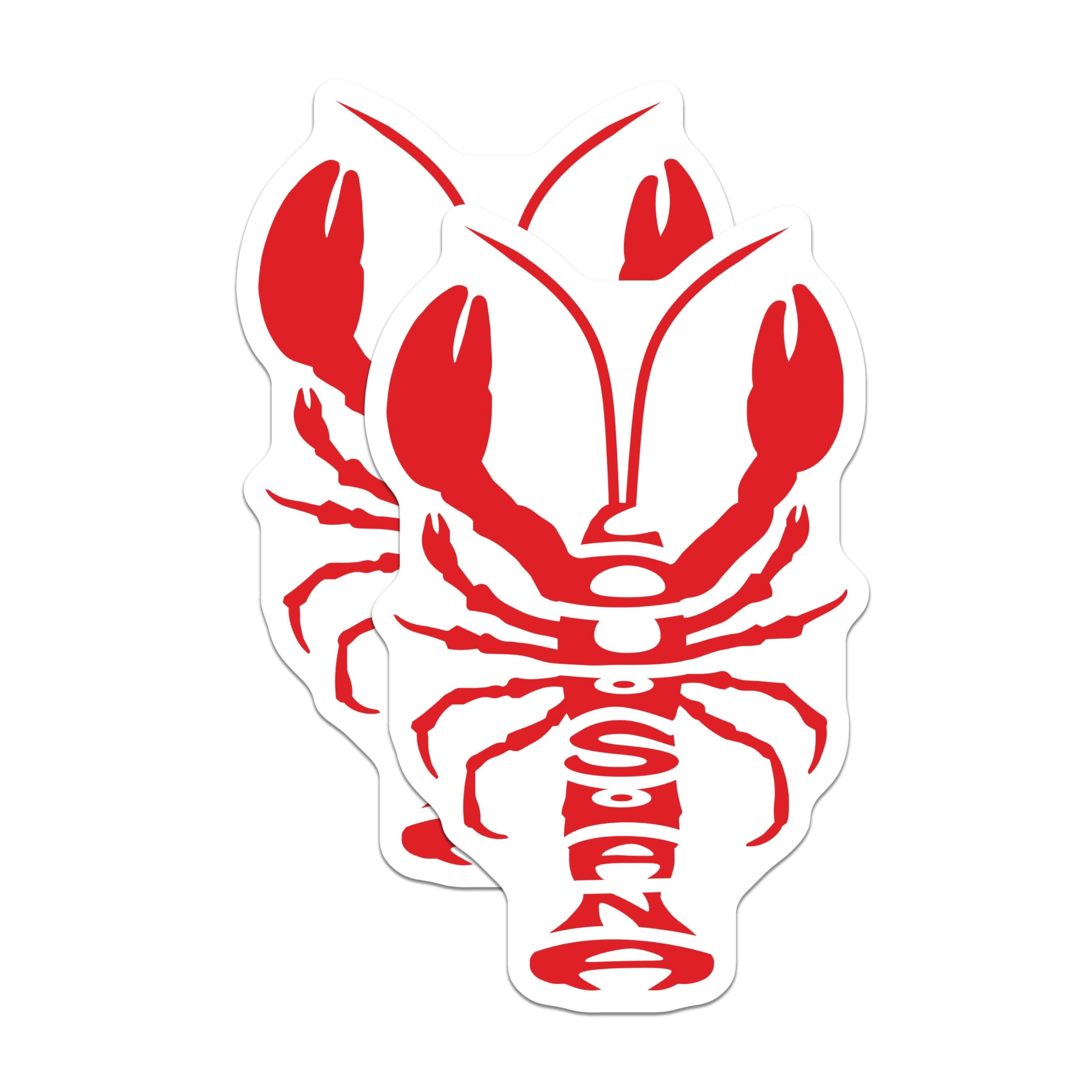 (2 Pack) Louisiana Crawfish Stickers - Cajun Seafood Decal - Louisiana ...