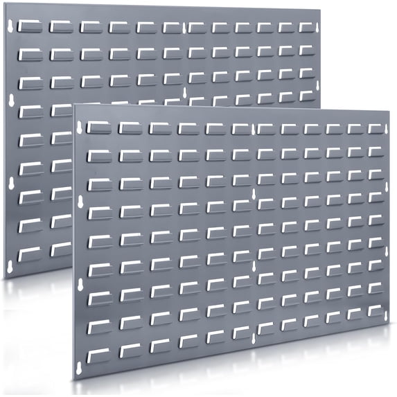 2 Pack Louvered Panels Steel Garage Organizer 36 x 19 Inches Heavy Duty ...