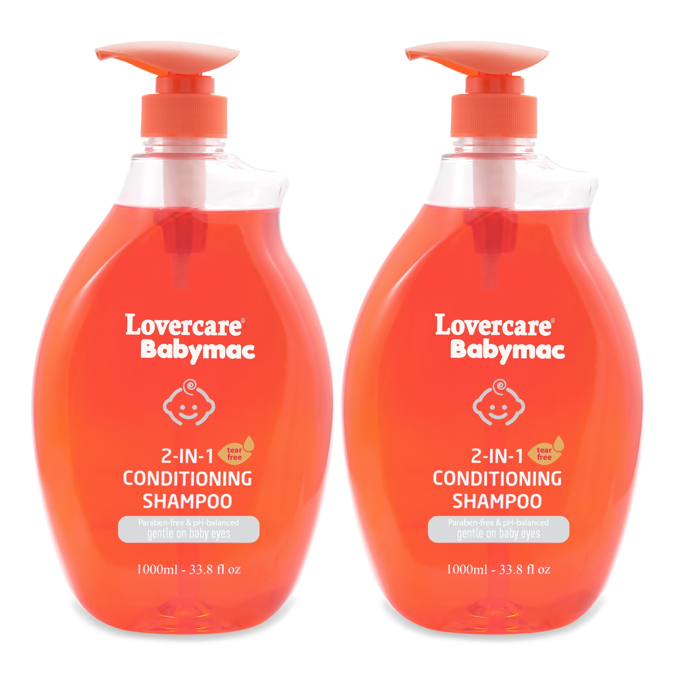 2-Pack LoverCare Babymac 2-IN-1 Conditioning Shampoo -33.8Fl.oz (1000ml ...