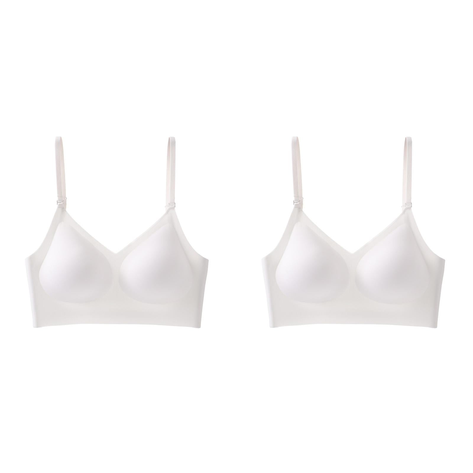 2 Pack,Low Back Bra For Women Wirefree Seamless Bra Backless Multiway ...