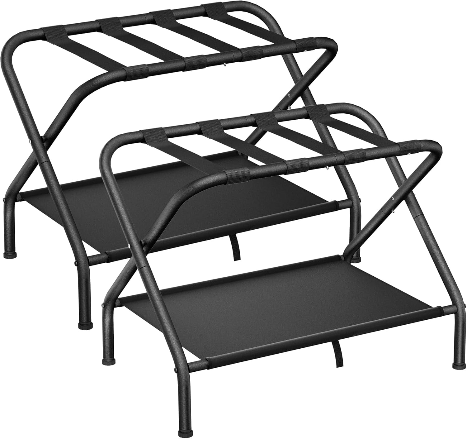 2 Pack Luggage Rack, Folding Suitcase Stand, Metal Luggage Holder ...