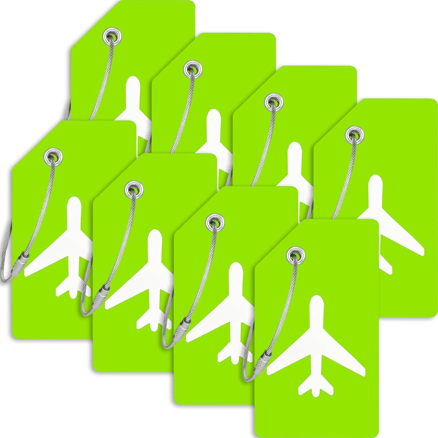 2 Pack Luggage Tag for Suitcases with Stainless Loop with Name ID Card ...