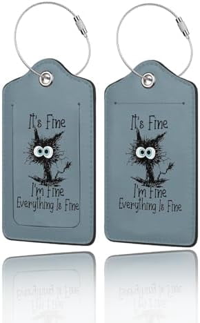 2 Pack Luggage Tags for Suitcase, Privacy Cover ID Label with Stainless ...