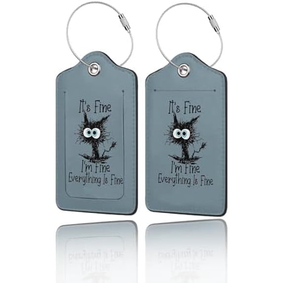 2 Pack Luggage Tags for Suitcase, Privacy Cover ID Label with Stainless ...