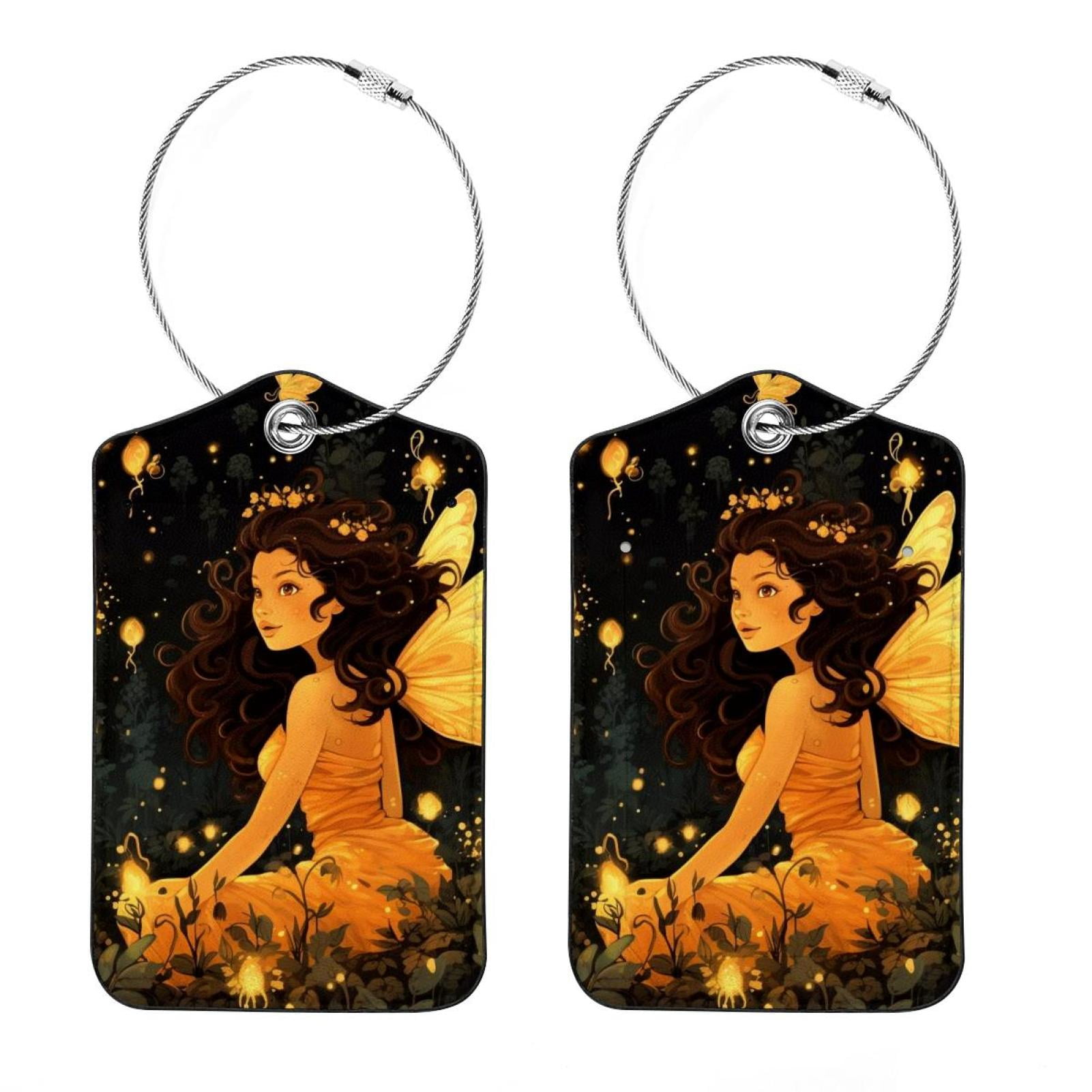 2 Pack Luggage Tags for Suitcases Leather Name Travel Tags for Luggage ...
