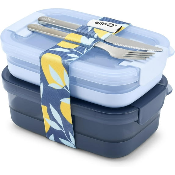 2-Pack Lunch Stack Plastic Food Storage Container Bento Box with ...