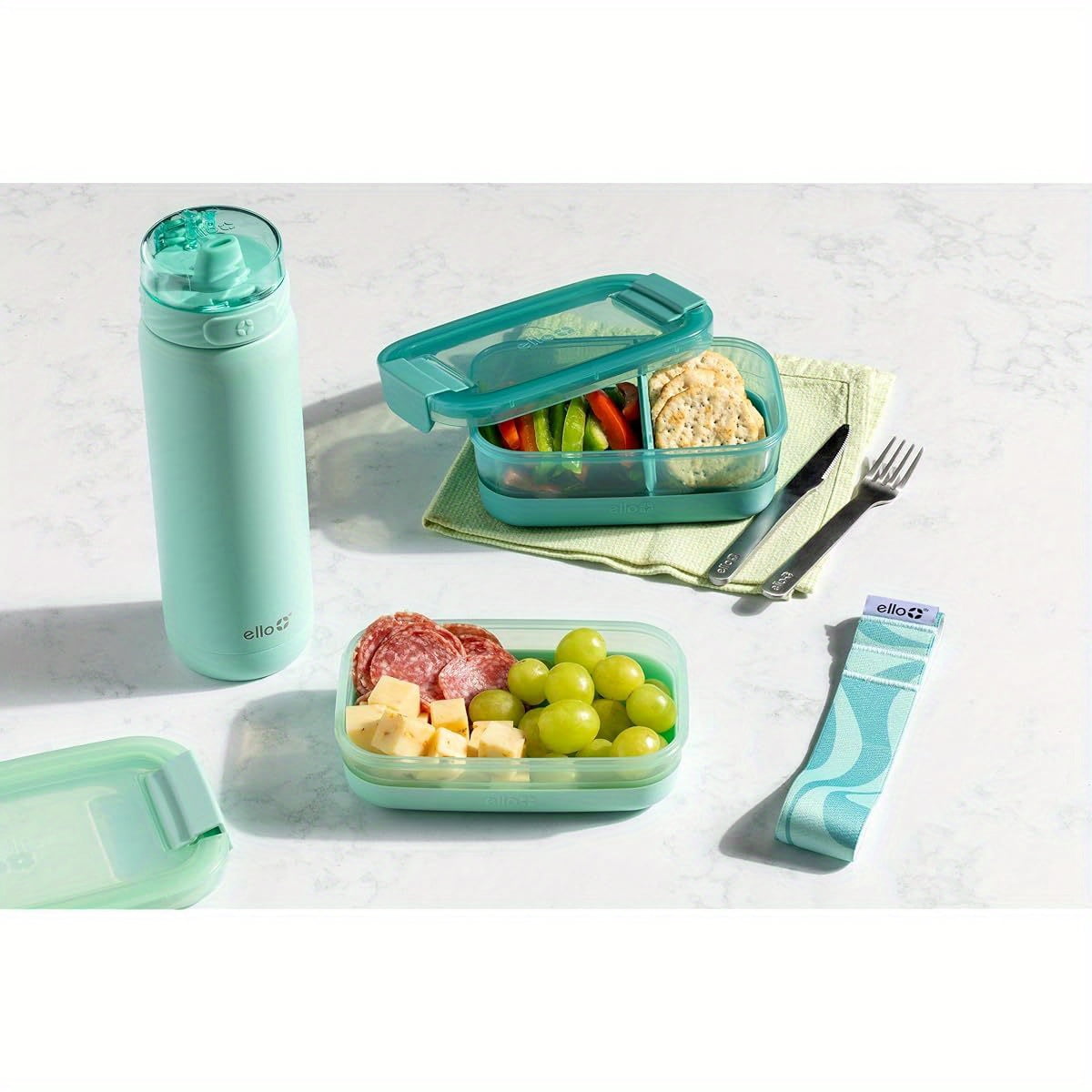 2- Pack Lunch Stack Plastic Food Storage Container Bento Box with ...