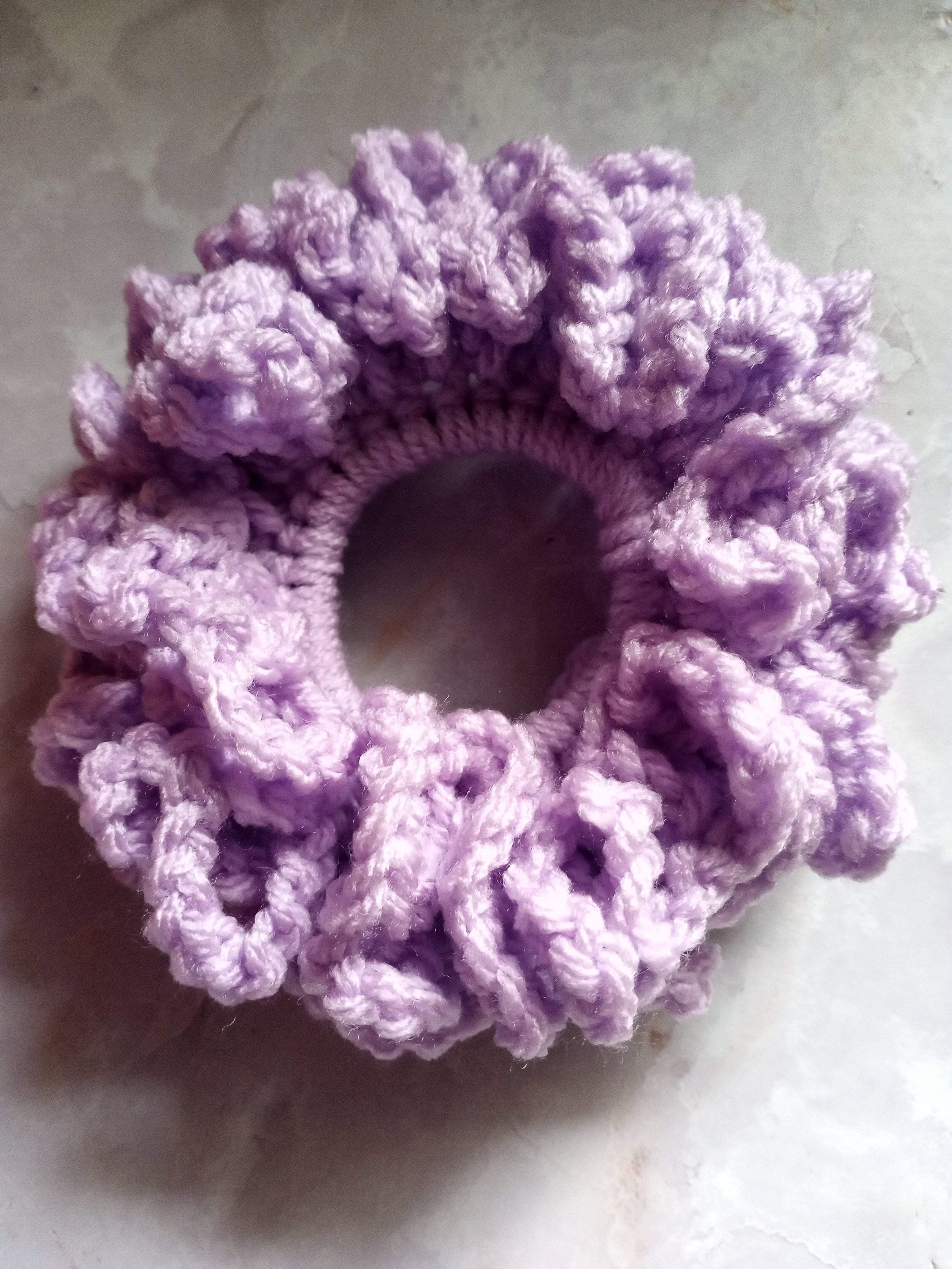 Nylo & Co. Crochet Scrunchies in Lavender - Set of 2 - Walmart.com