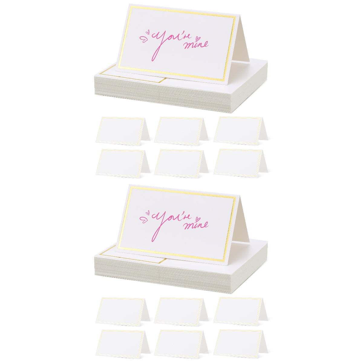 2 Pack Luxury Table Place Cards Labels Folding Dining Blank Baby ...