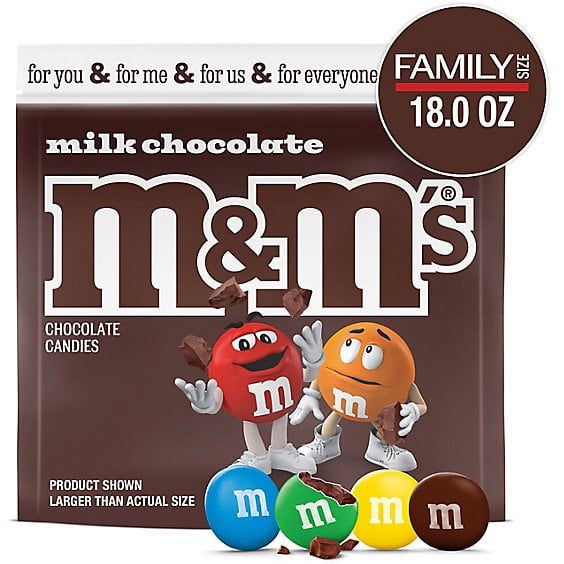 2 Pack M&M'S Milk Chocolate Candy Family Size In Resealable Bulk Candy ...