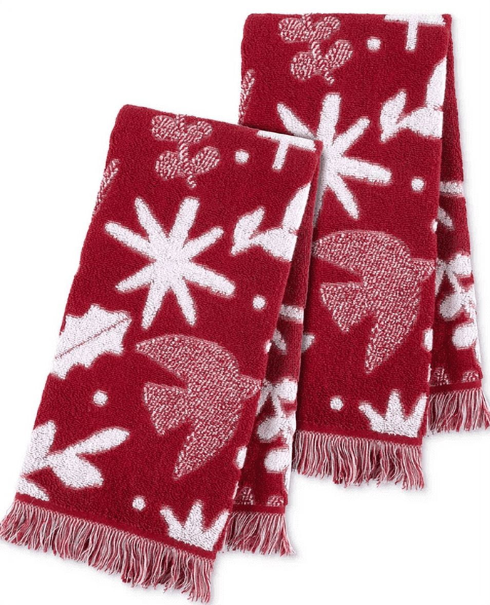 2 Pack MARTEX Red Scandi Hand Towel Set - Walmart.com