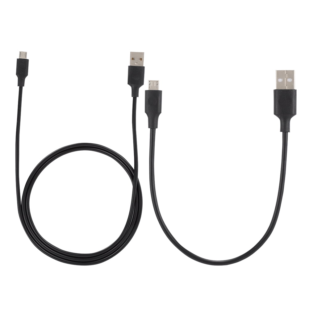 2-Pack MICRO 3A 1m + 0.25m Pure Copper Core PVC Charging Cables ...