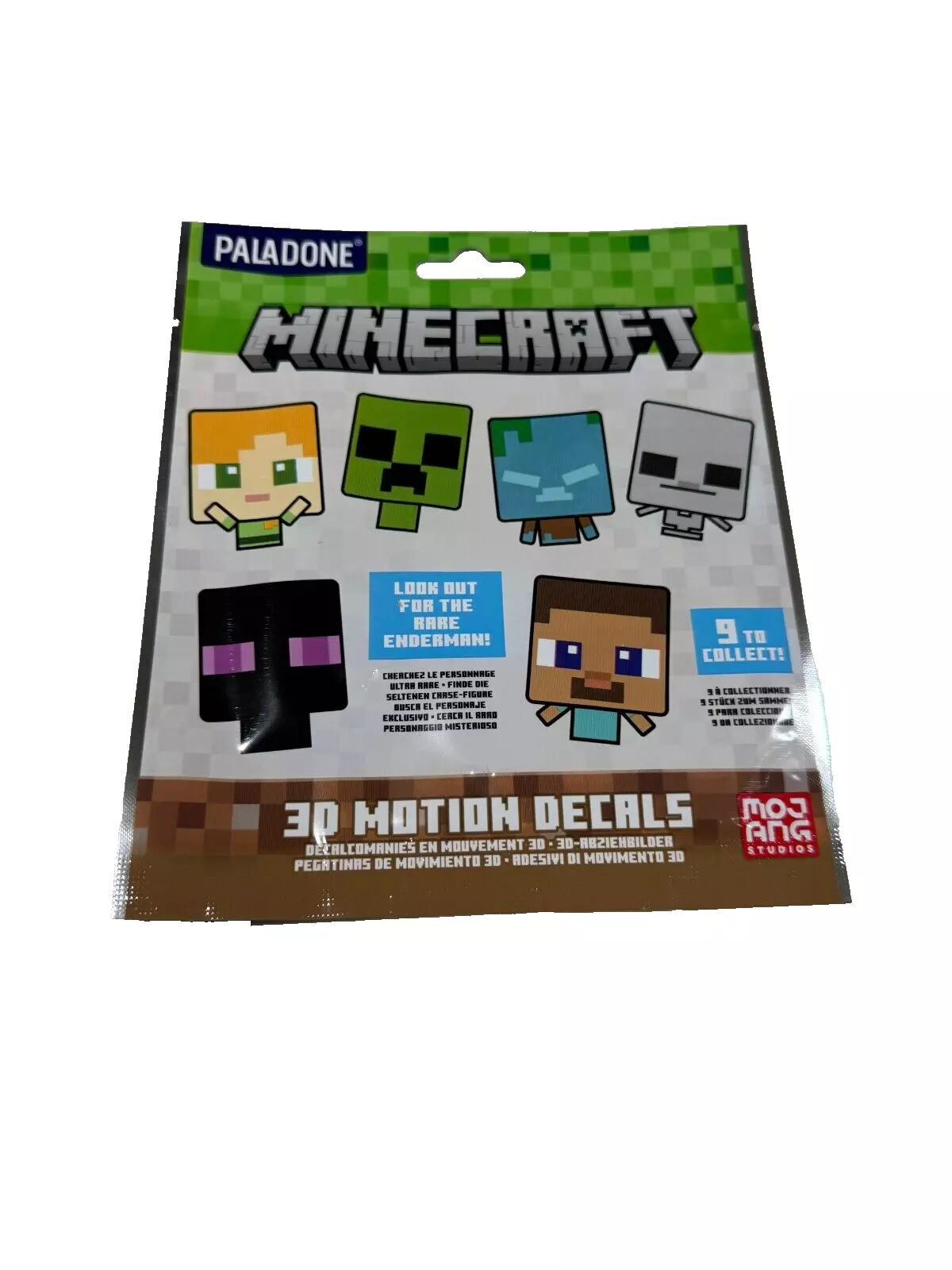 2 Pack MINECRAFT Blind Bag Play Pack 3D Motion Decals- Assorted style ...