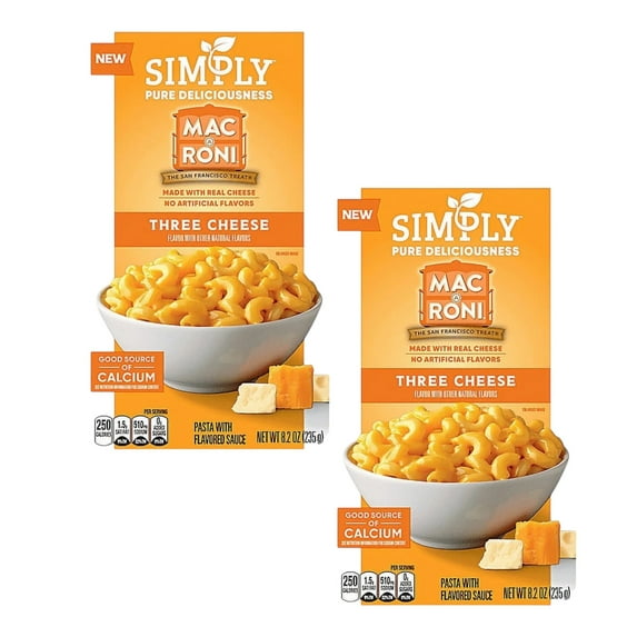 ( 2 Pack ) Mac-A-Roni Pasta, With Flavored Sauce, Three Cheese 8.2 Oz ...