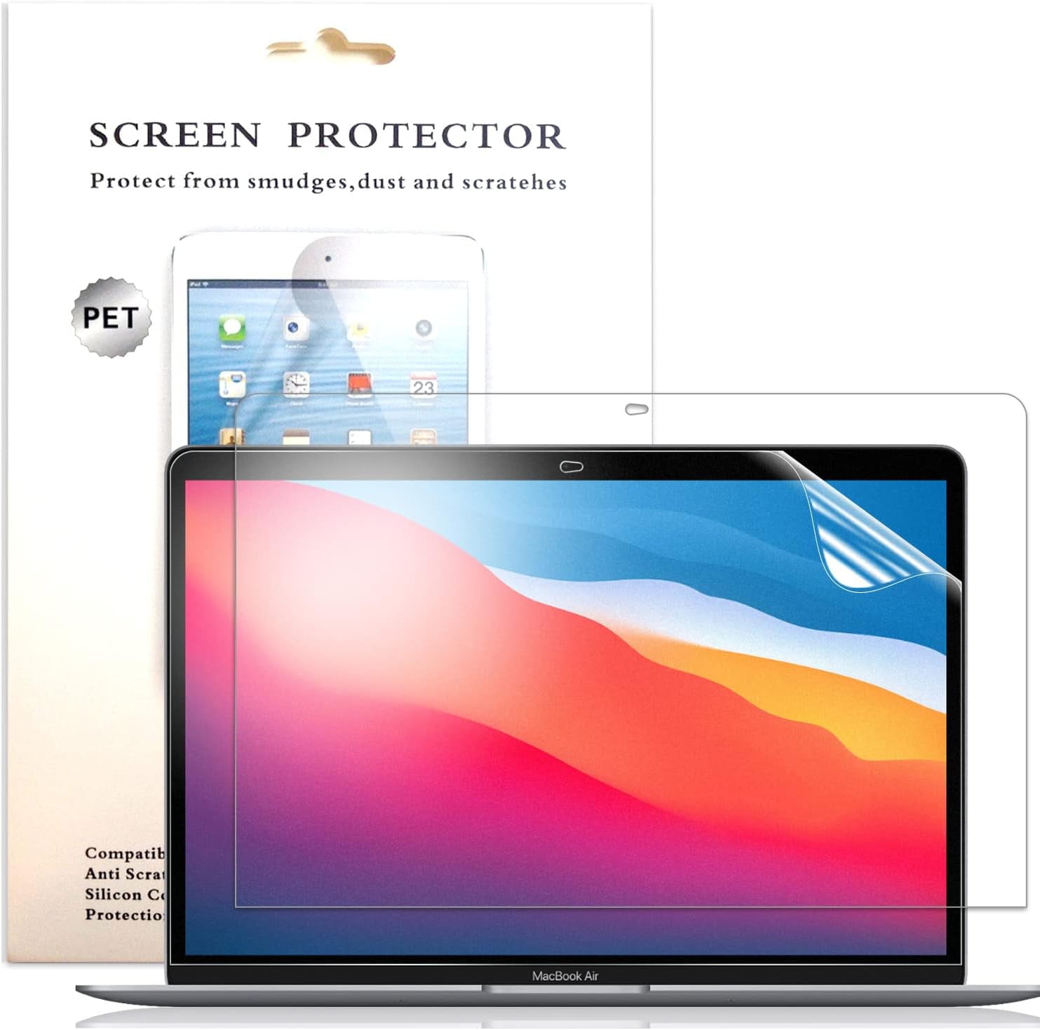 2 Pack Macbook Air 13 Inch 2020 M1 Screen Protector | Matte PET Film ...