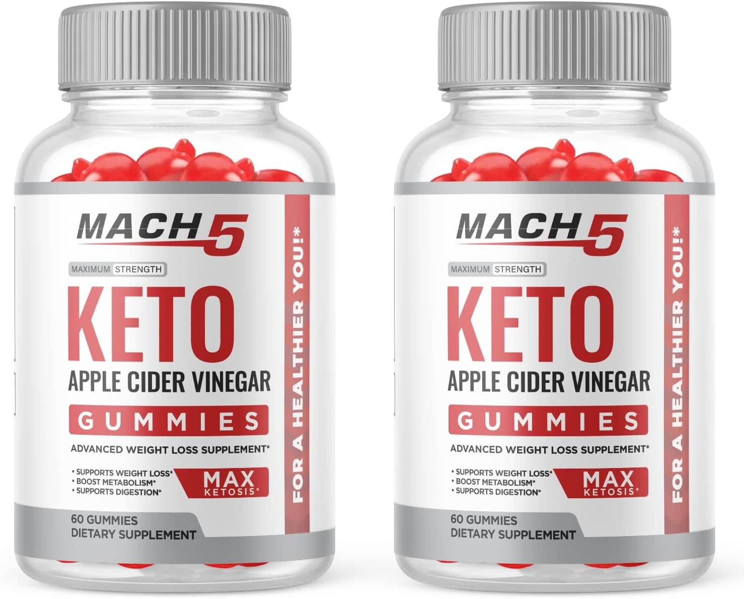(2 Pack) Mach 5 Keto ACV Gummies - Supplement for Weight Loss - Energy & Focus Boosting Dietary ...