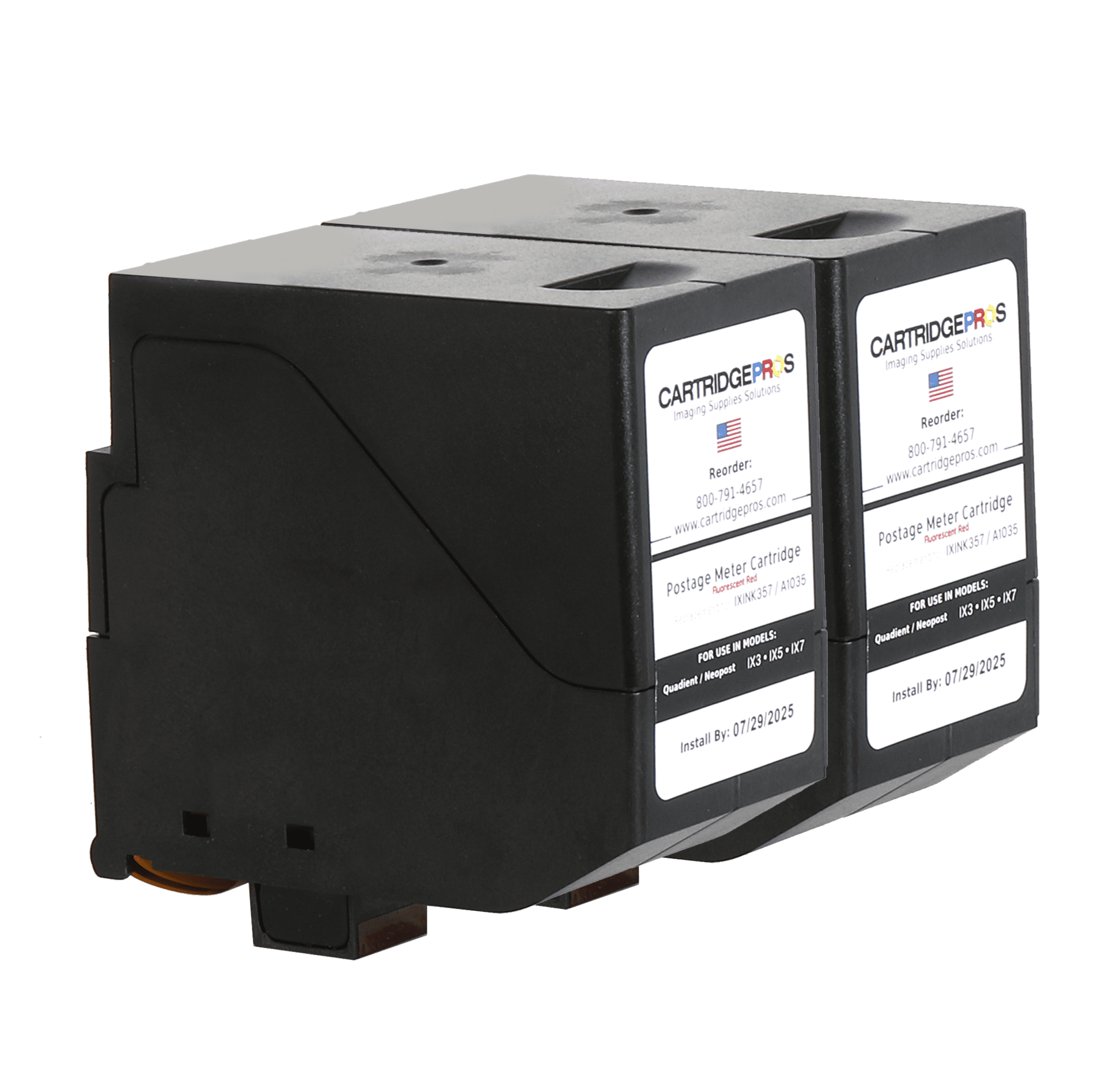 2-Pack - Made in USA IXINK357 Ink Cartridges for use in Quadient iX-3 ...