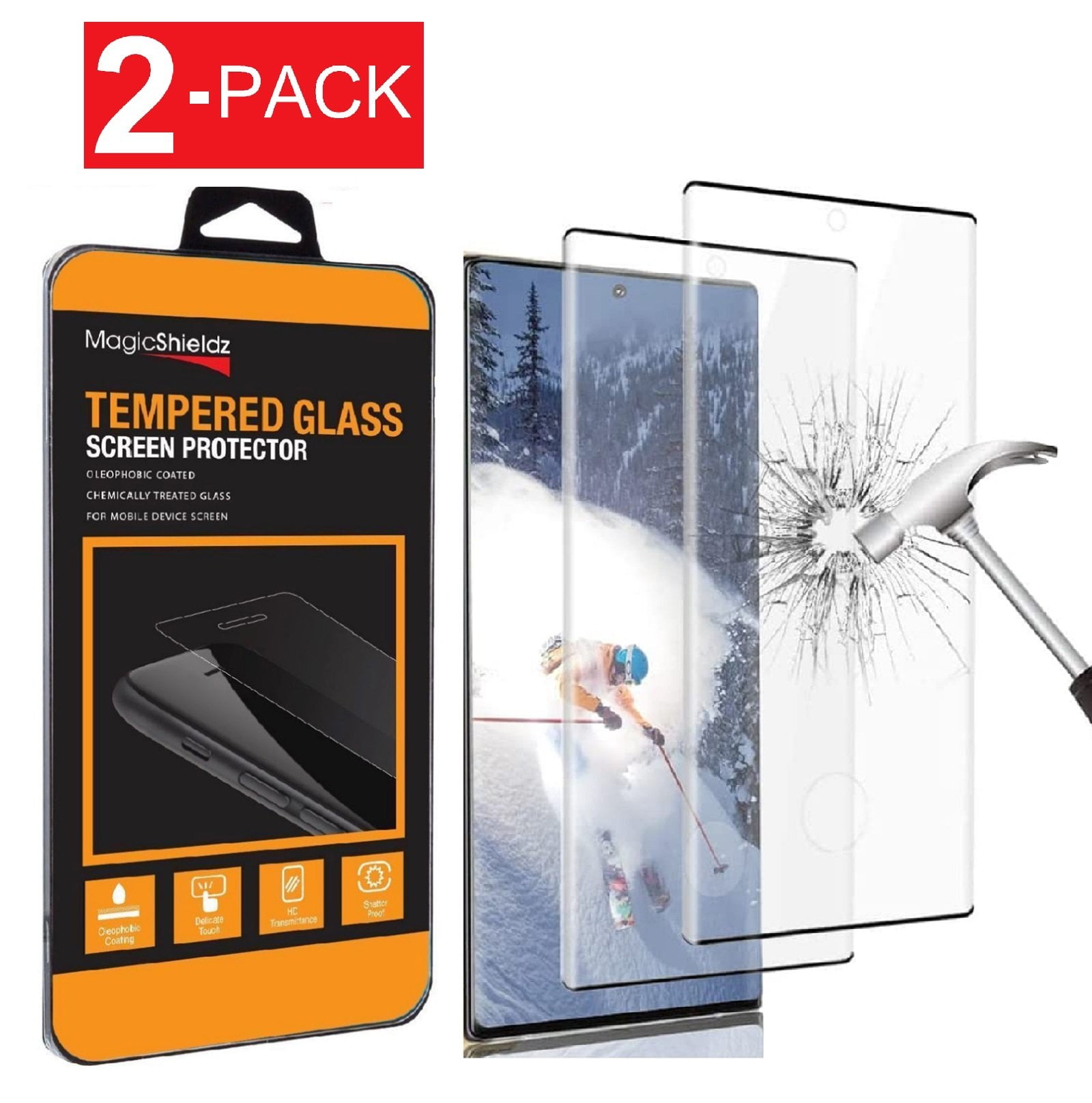 Magicguardz 2-Pack Tempered Glass Screen Protector, 8-9H Hardness ...