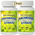 2 Pack Magnesium Supplement 500mg - Magnesium Citrate - Support Sleep ...