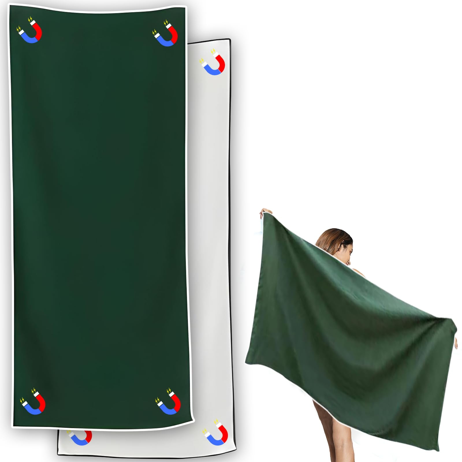 2 Pack Magnet Towel, 75 * 30in Oversized Outdoor Magnetic Bath Towel ...