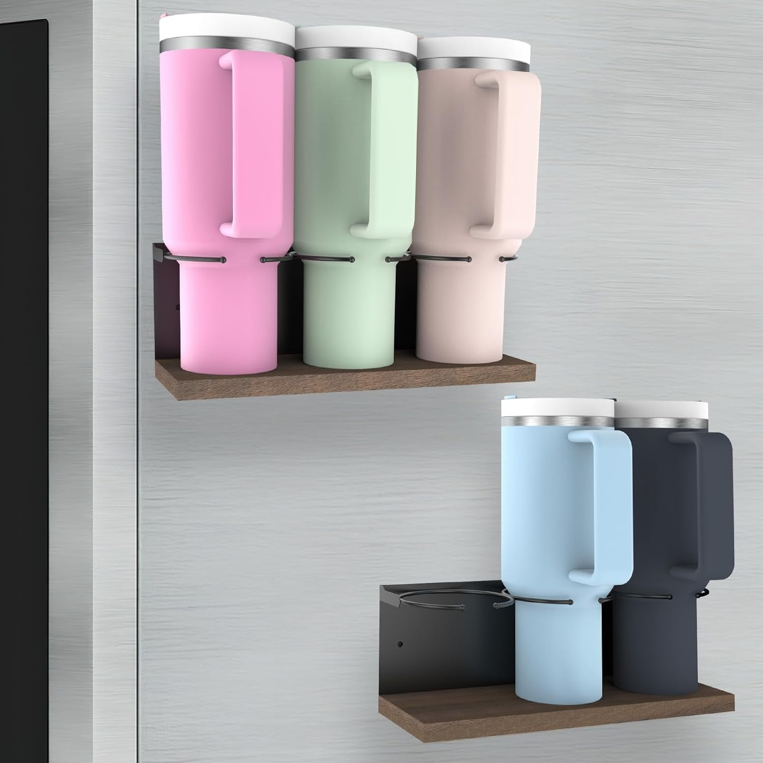 2-Pack Magnetic Cup Holder for Fridge – Fits Stanley 30/40 oz, Tumbler ...