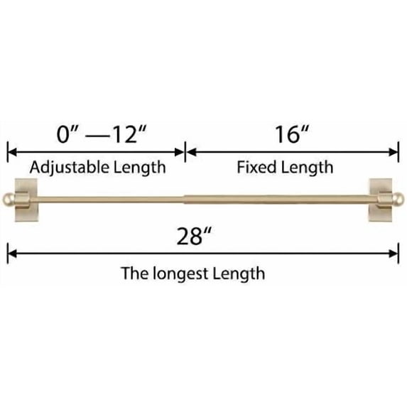 2 Pack Magnetic Curtain Rods for Metal Doors 1/2" Multi-Use Versatile ...