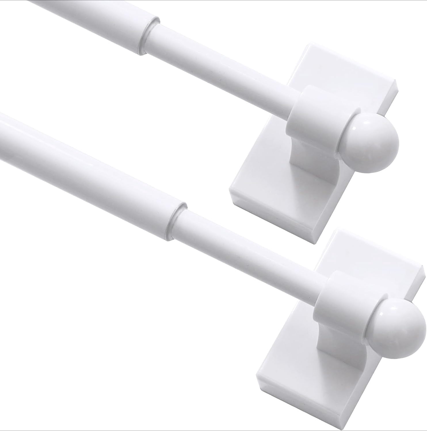 2 Pack Magnetic Curtain Rods for Metal Doors with Adjustable Length ...