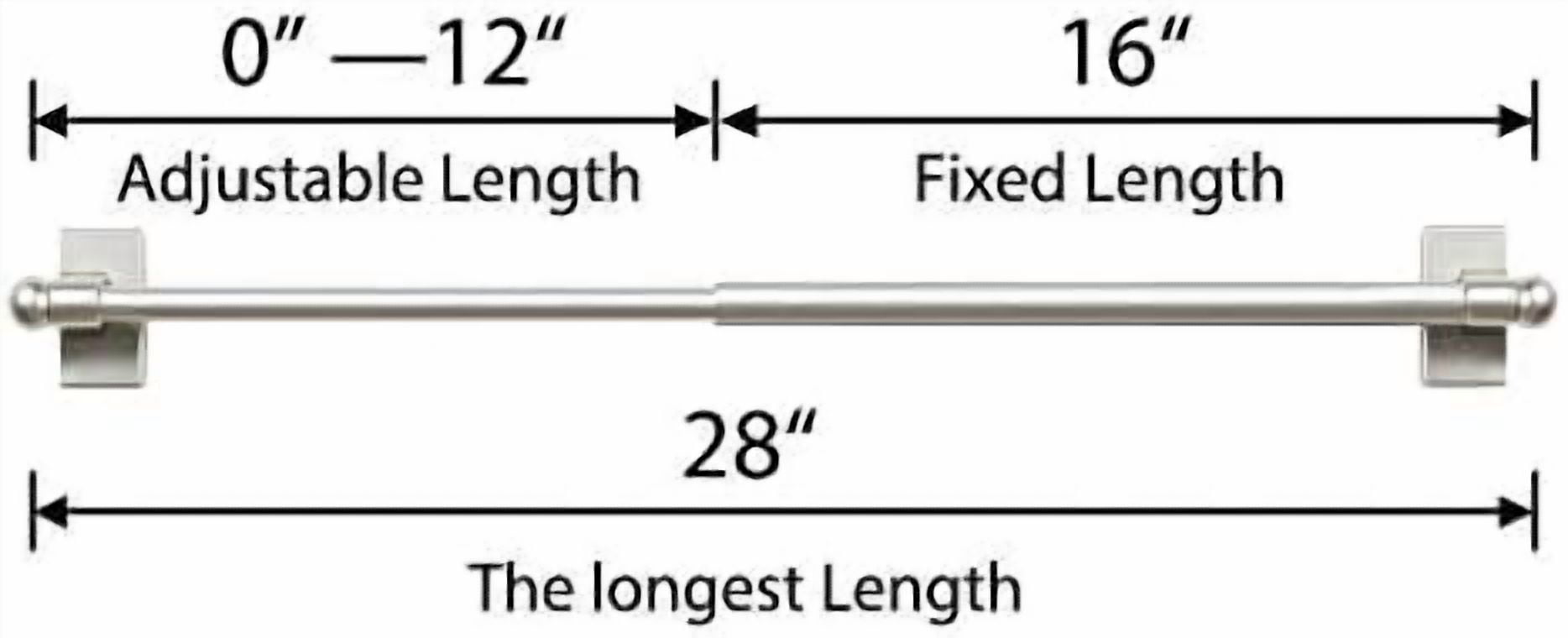 2 Pack Magnetic Curtain Rods for Metal Doors with Adjustable Length ...