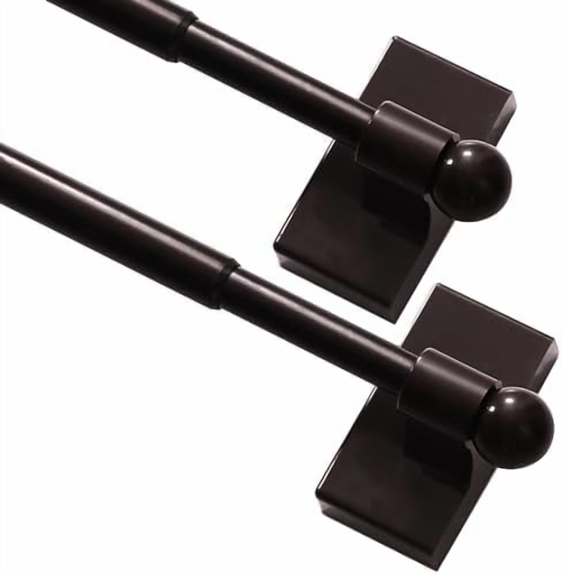 2 Pack Magnetic Curtain Rods for Metal Doors, Multi-Use Adjustable Cafe ...