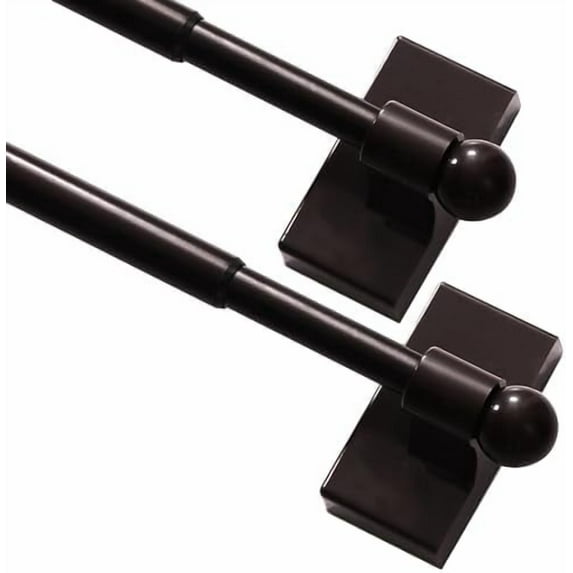 2 Pack Magnetic Curtain Rods for Metal Doors, Multi-Use Adjustable Cafe ...