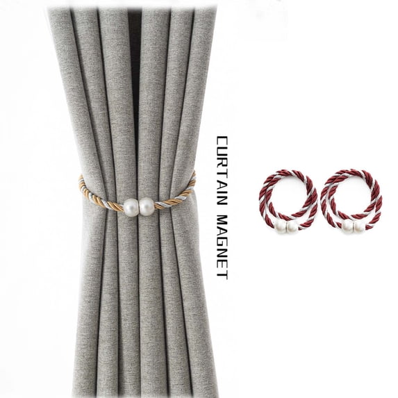 2 Pack Magnetic Curtain Tiebacks 15.75 Inch 1.57 Inch Ball Rust Proof ...