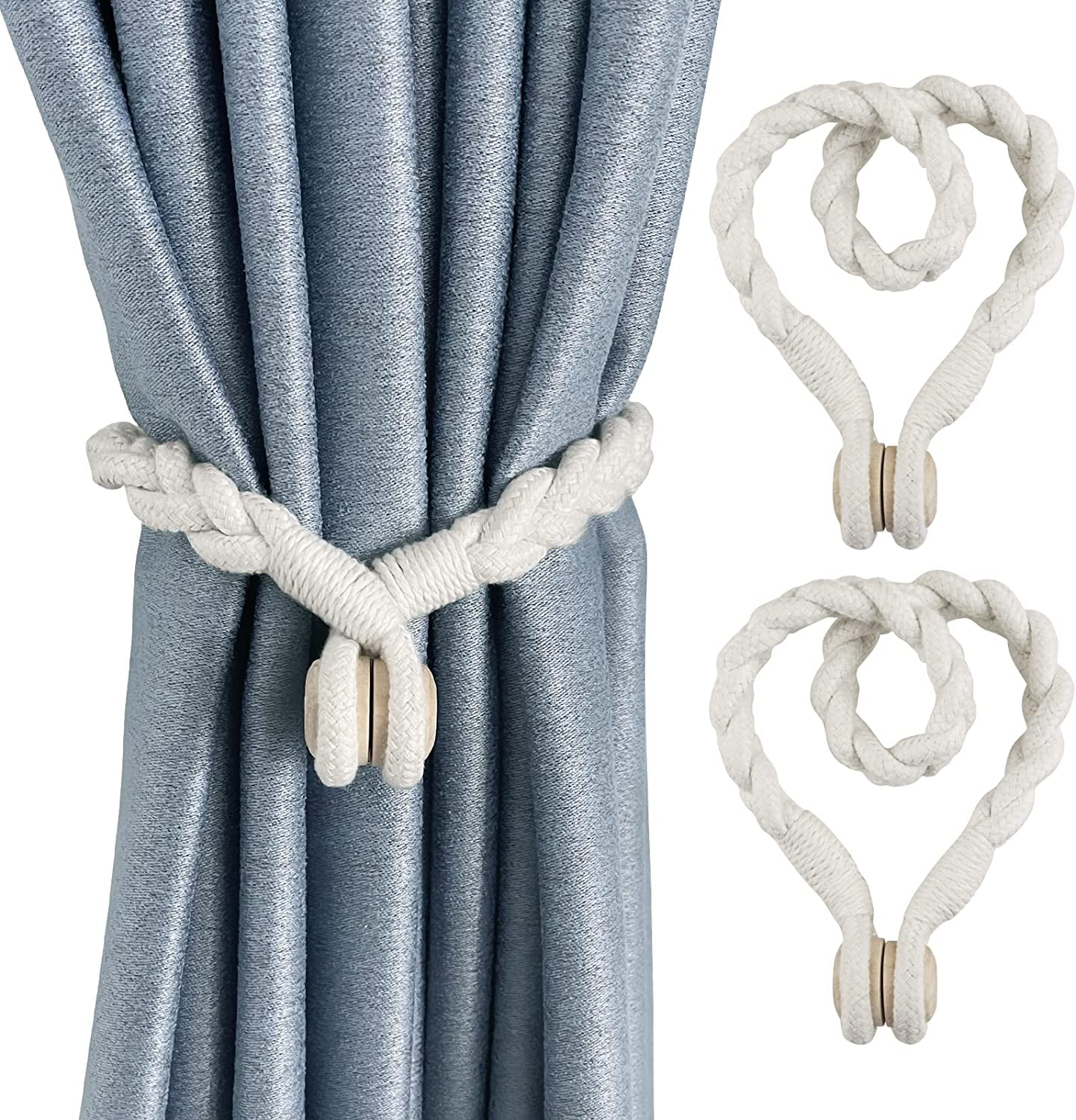 2 Pack Magnetic Curtain Tiebacks, Decorative Window Drapery Curtain ...