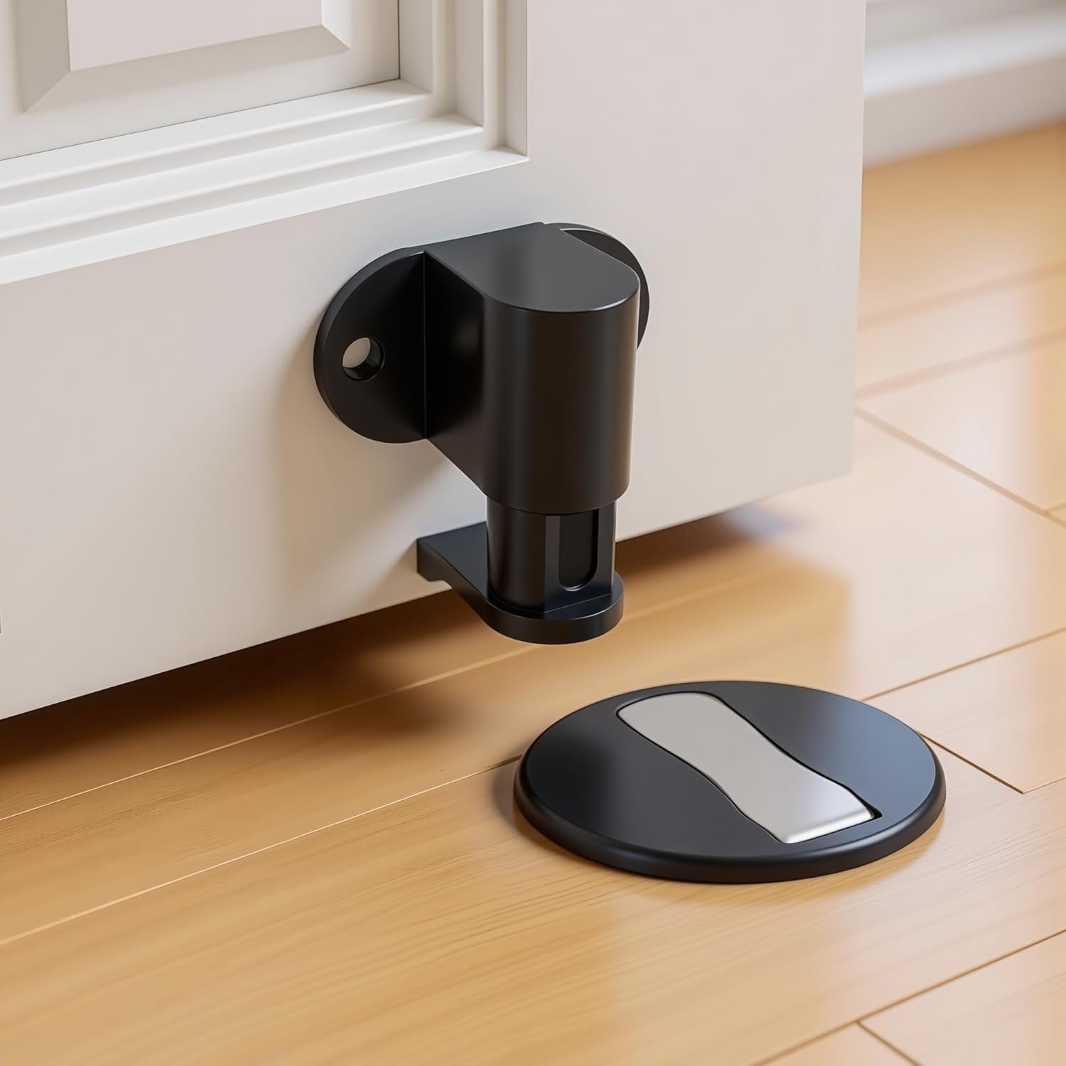 2 Pack Magnetic Door Stopper – Upgraded with Nail-Free Glue, Adjustable ...