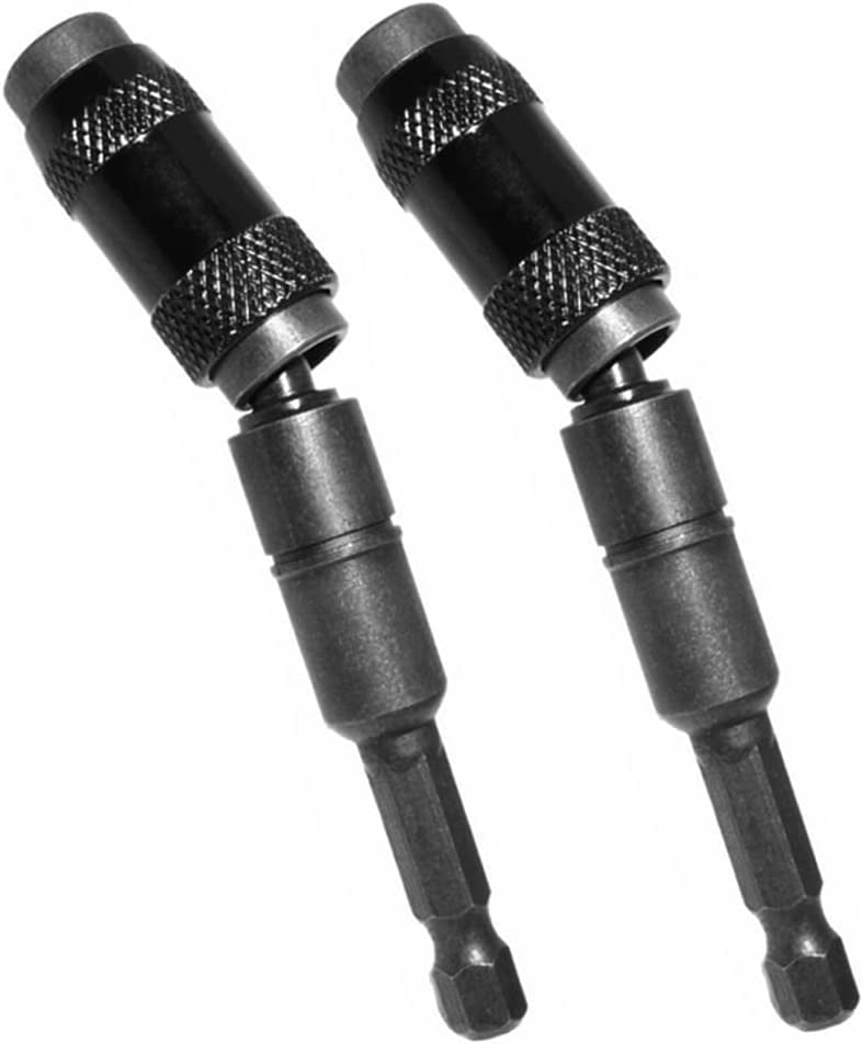 2 Pack Magnetic Drill Bits for Screws, 1/4 Inch Flexible Swivel Quick ...