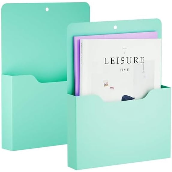 2 Pack Magnetic File Holder - Paper Holder, Pocket Organizer,Hanging ...