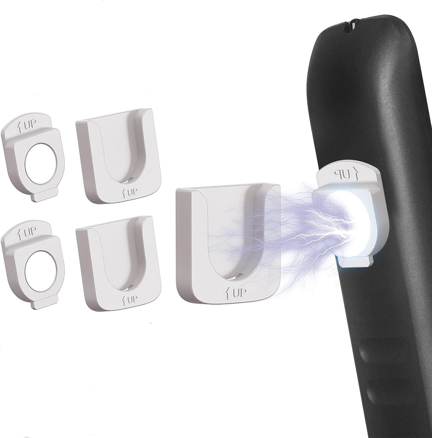 2 Pack Magnetic Hooks Remote Control Holder Wall Mount, Magnetic Remote ...