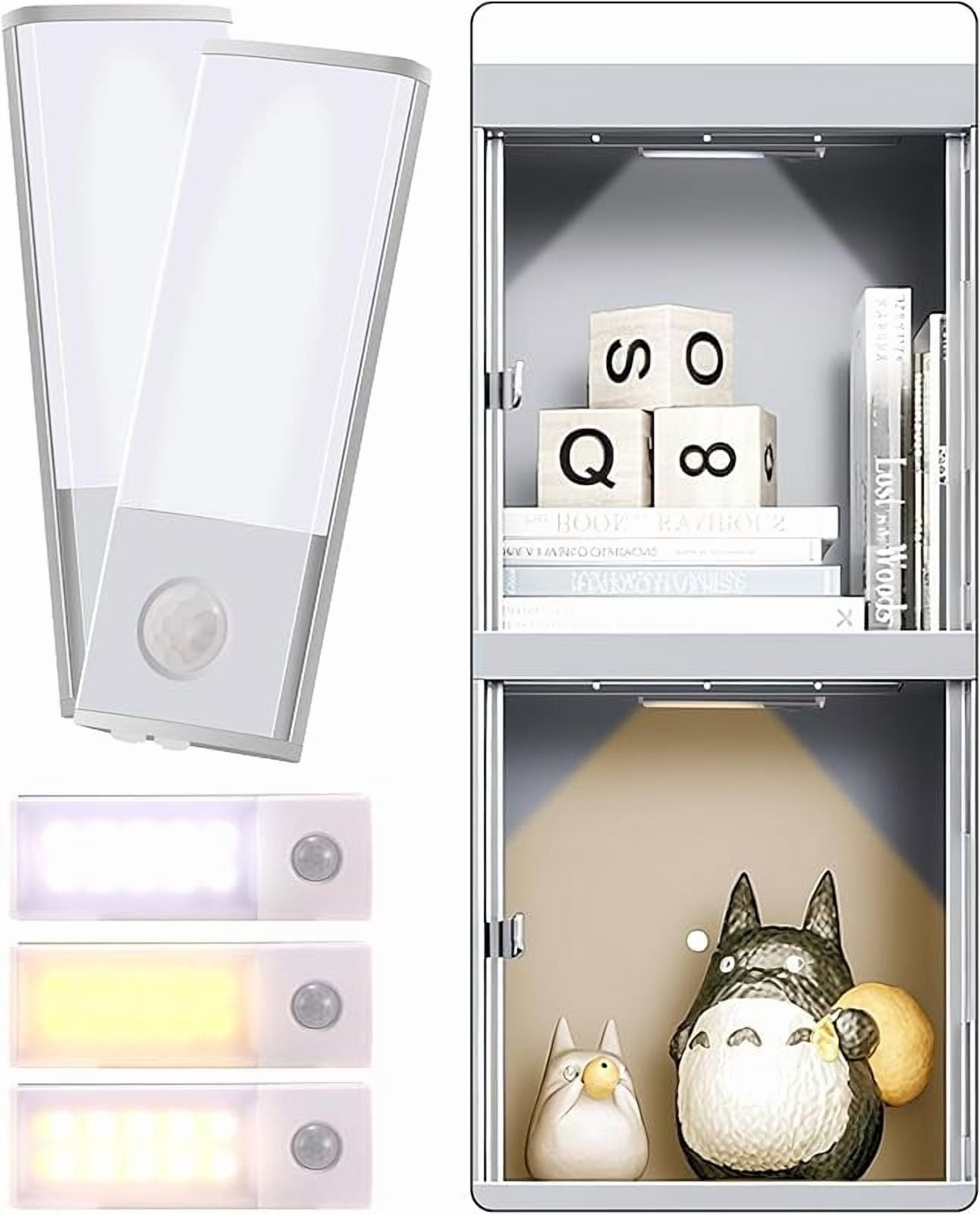 2 Pack Magnetic Locker Light,LED Motion Sensor Cabinet Light with 3 ...